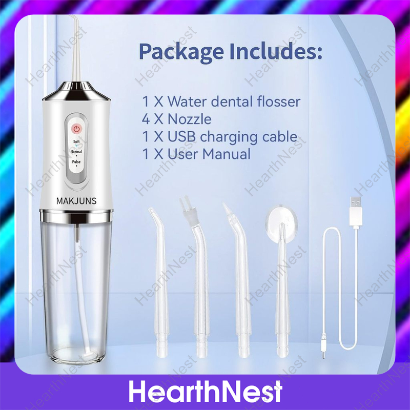 HearthNest Electric Water Flosser for Tonsil Stone Cleaning with USB ...