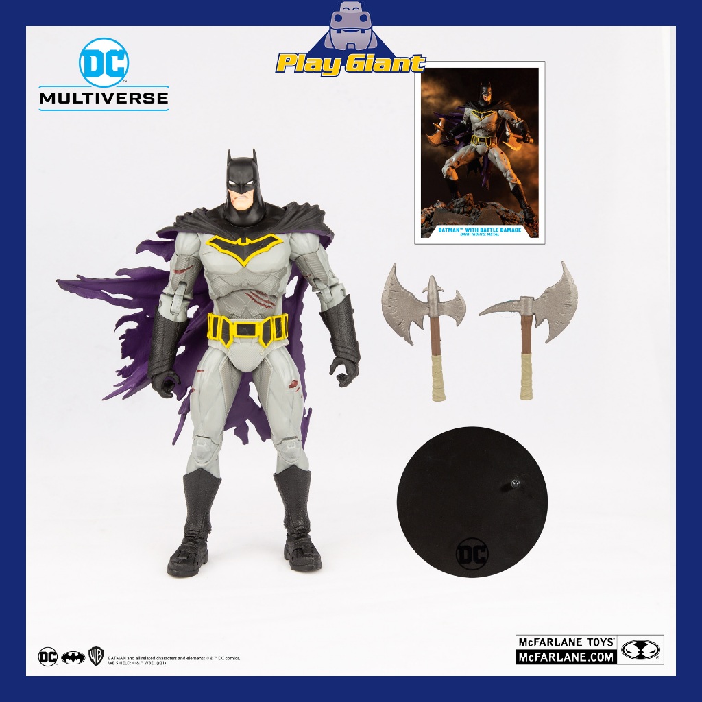 Mcfarlane DC Multiverse Batman Battle Damage Heavy Metal (Dark Knights ...