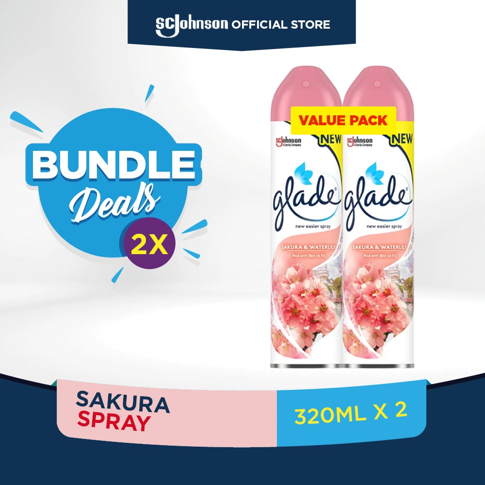 Glade Air Freshener - Sakura & Waterlily Twin (2 x 320ml) | Shopee ...