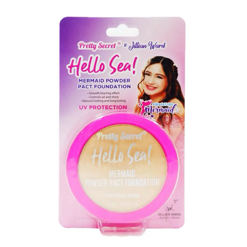 Pretty Secret Mermaid Face Powder Pact 10g- Natural Beige | Shopee ...