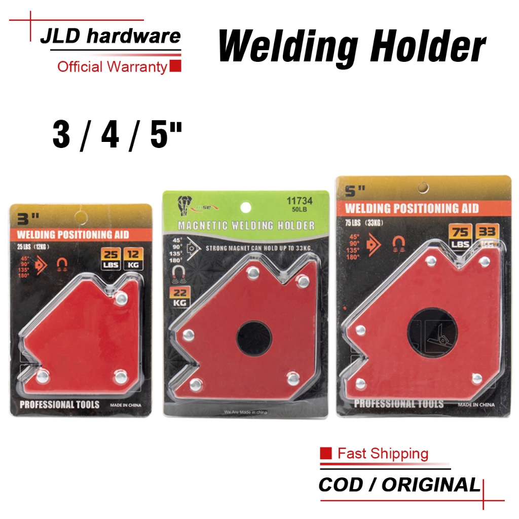 JLD Welding Clamps Holder Positioner 3/4/5" Strong Magnetic Arrow Shape ...
