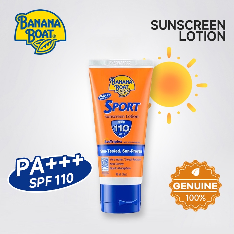 US Banana Boat Sunscreen 90ml SPF 110 PA+++ Sport Non-Greasy Water ...