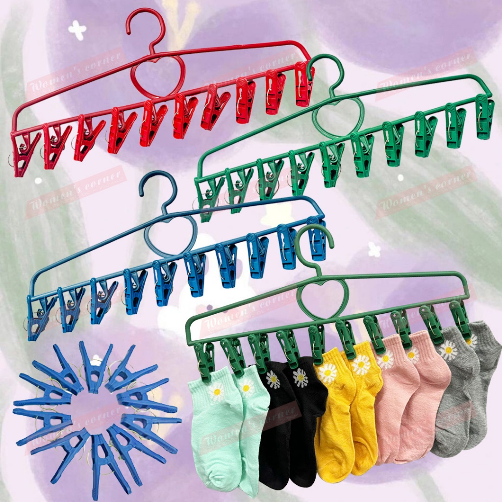 Clips Hanger 6pcs/set (10 Clips) Hanger With Clip Sipit Laundry Hanger ...