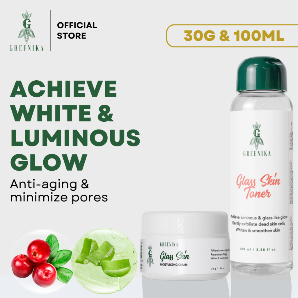 [ GLASS SKIN PERFECTION BUNDLE ] Greenika 100ML Glass Skin Toner + 30G ...