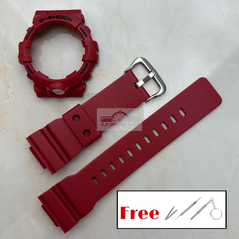 Strap & Bezel Replacement Matte Red for G-SHOCK GA-800 GA-800-4A GA-810 ...