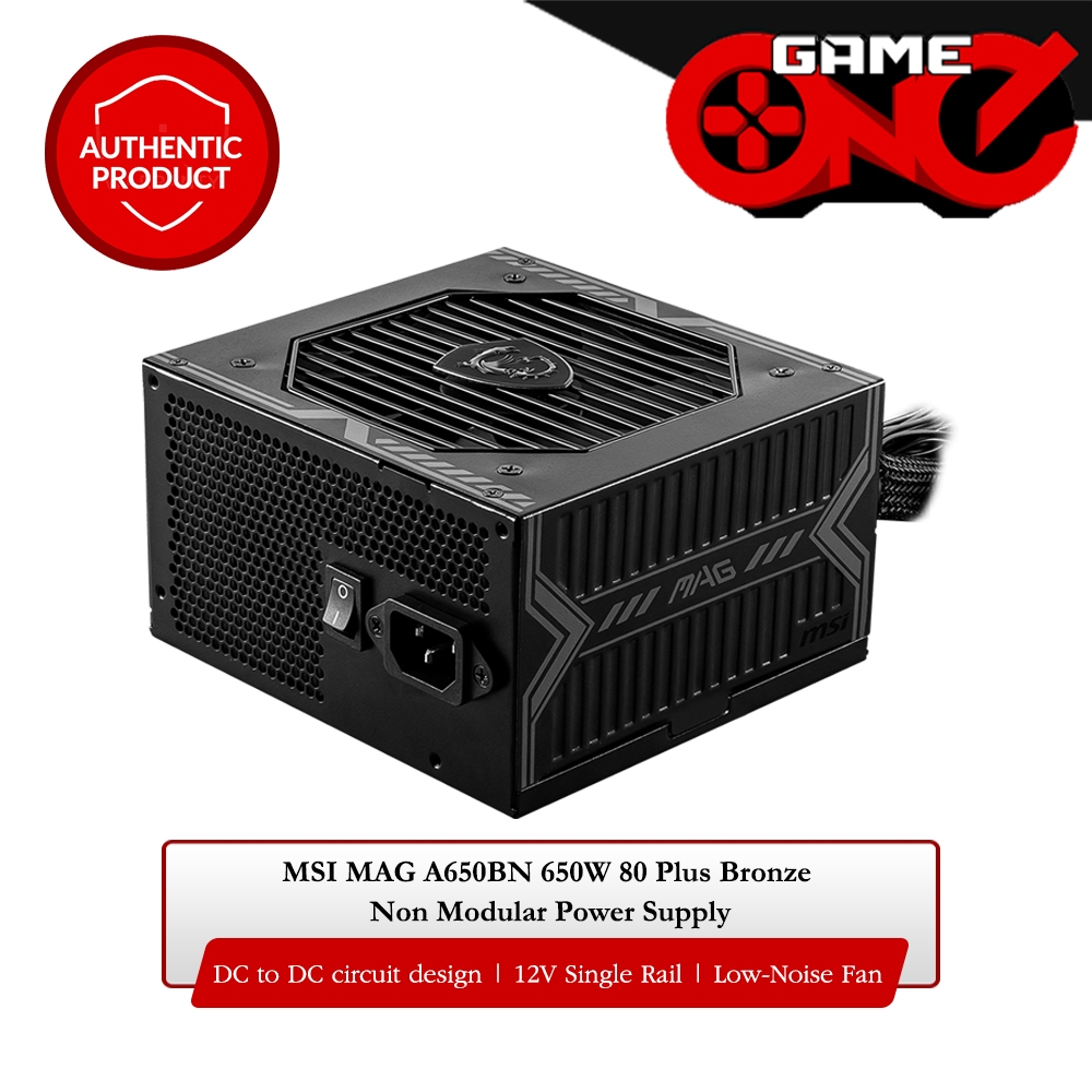 MSI MAG A650BN 650W 80 Plus Bronze Non Modular Power Supply | Shopee Philippines
