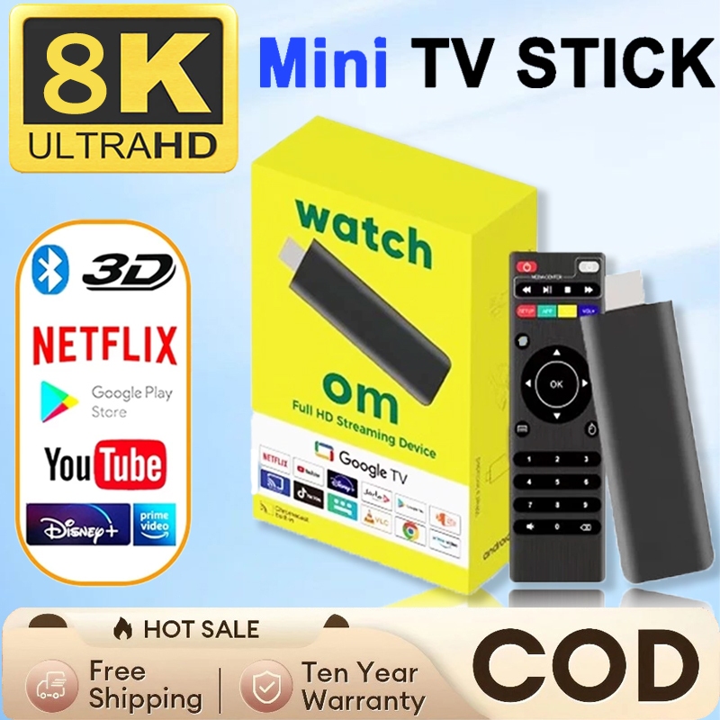 Mini TV Stick 8K Smart TV Boxes Android 13.0 5G Wifi Bluetooth Media ...