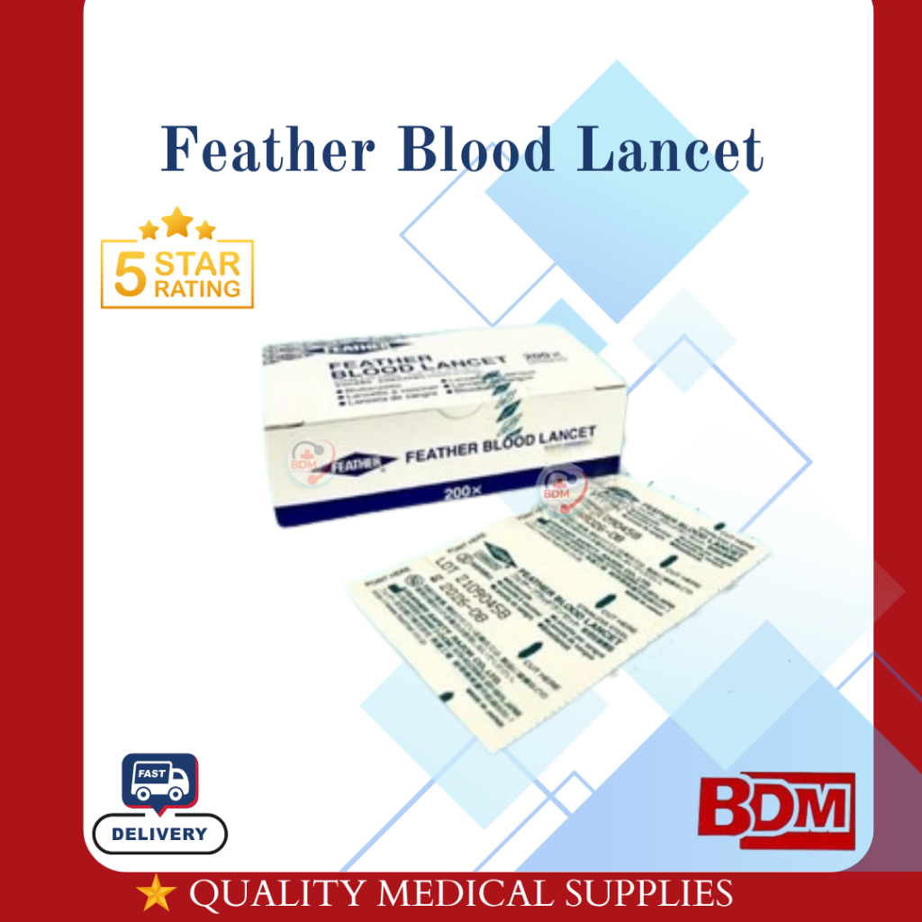 Feather Blood Lancet (200's) | Shopee Philippines