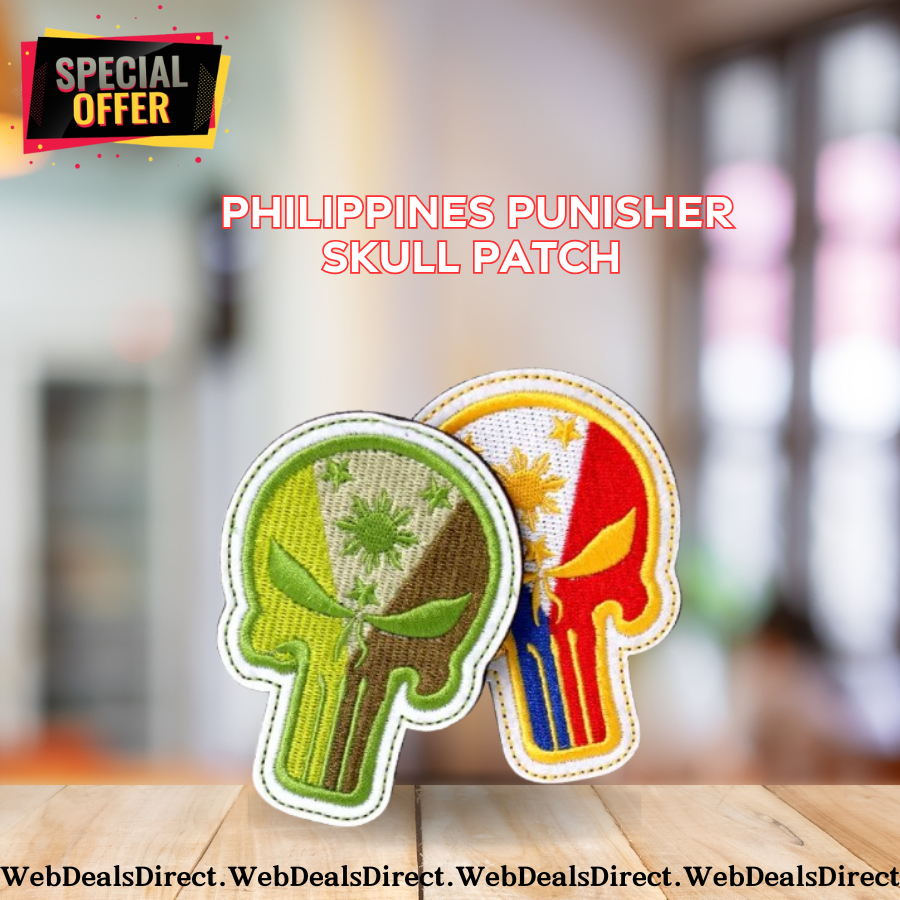 3D Embroidered Philippine Flag Skull Spartan Helmet Velcro Hook and Loop Patch | Shopee Philippines