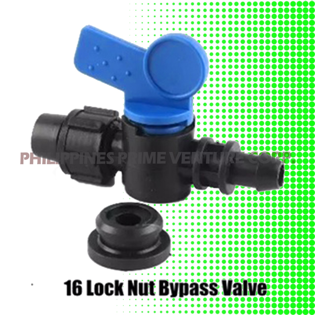 100 OR 50 PCS DRIP VALVE Tape Lock nut by pass Irrigation 16mm Hose ...
