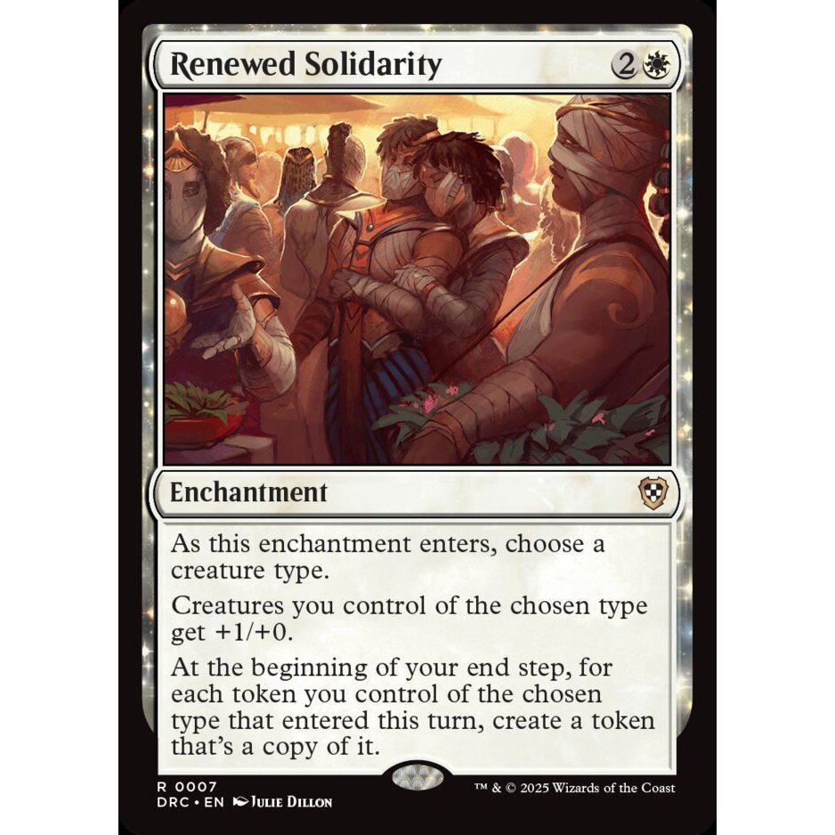 Renewed Solidarity - Commander: Aetherdrift (DRC) White Mtg | Shopee ...