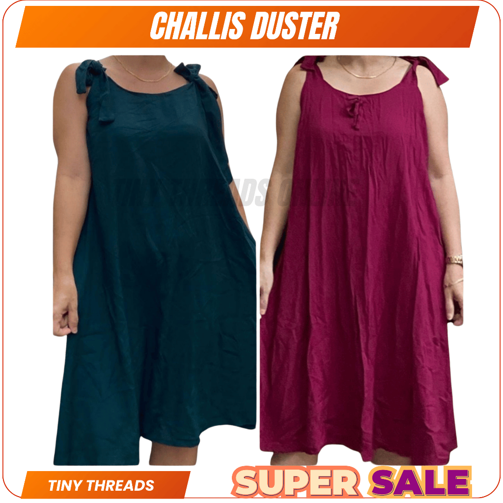 Challis Fabric Pambahay Dress For Women | Trendy Duster Pambahay Dress ...