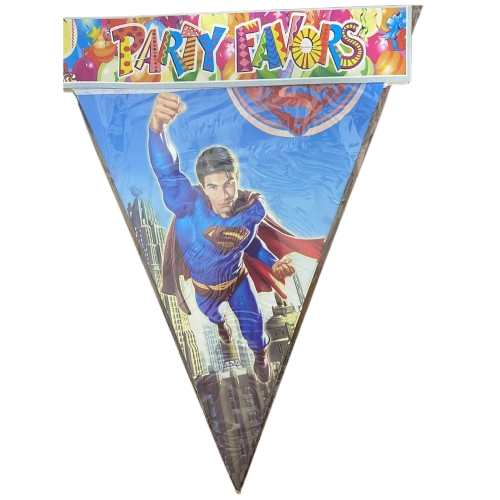 Superman Party Flag/ Banderitas Birthday Theme Decorations | Shopee ...
