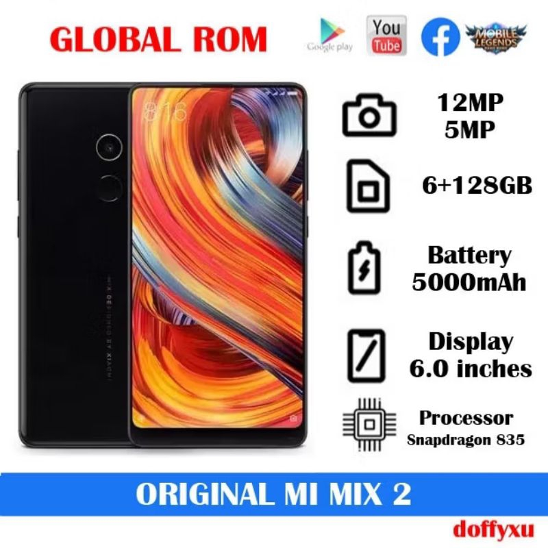 Mi Mix 2 6/128GB Global Original | Shopee Philippines