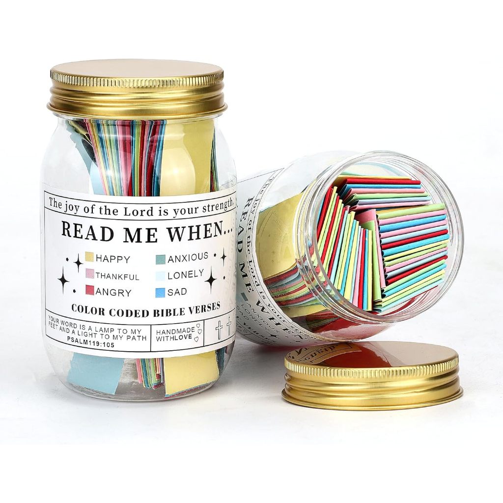 Bible Verses Jar Color Coded Emotions And Feelings Scripture Jar ...
