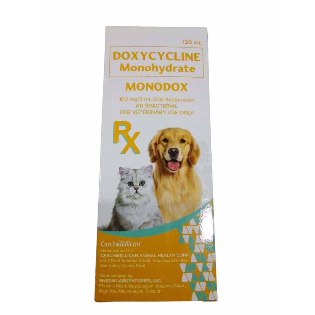 MONODOX (Doxycycline) 100mg/5ml Oral Suspension Antibacterial for Dogs ...