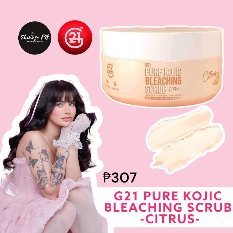 AUTHENTIC G21 Pure Kojic Bleaching Cream Scrub 300g (CITRUS SCENT ...