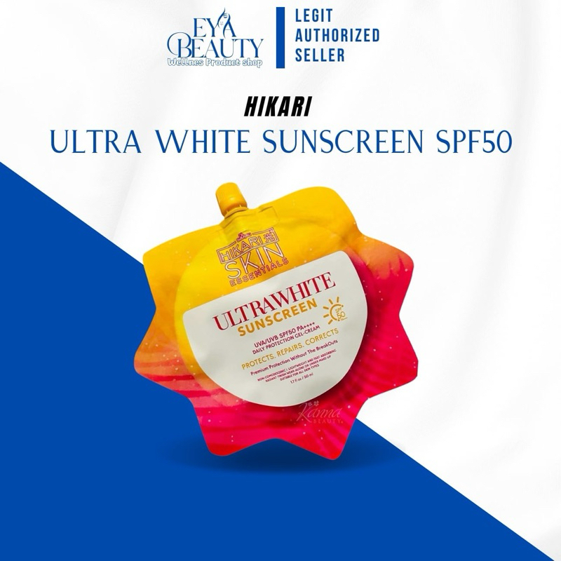 HIKARI Ultra White Sunscreen SPF 50 PA +++ 50grams | Shopee Philippines