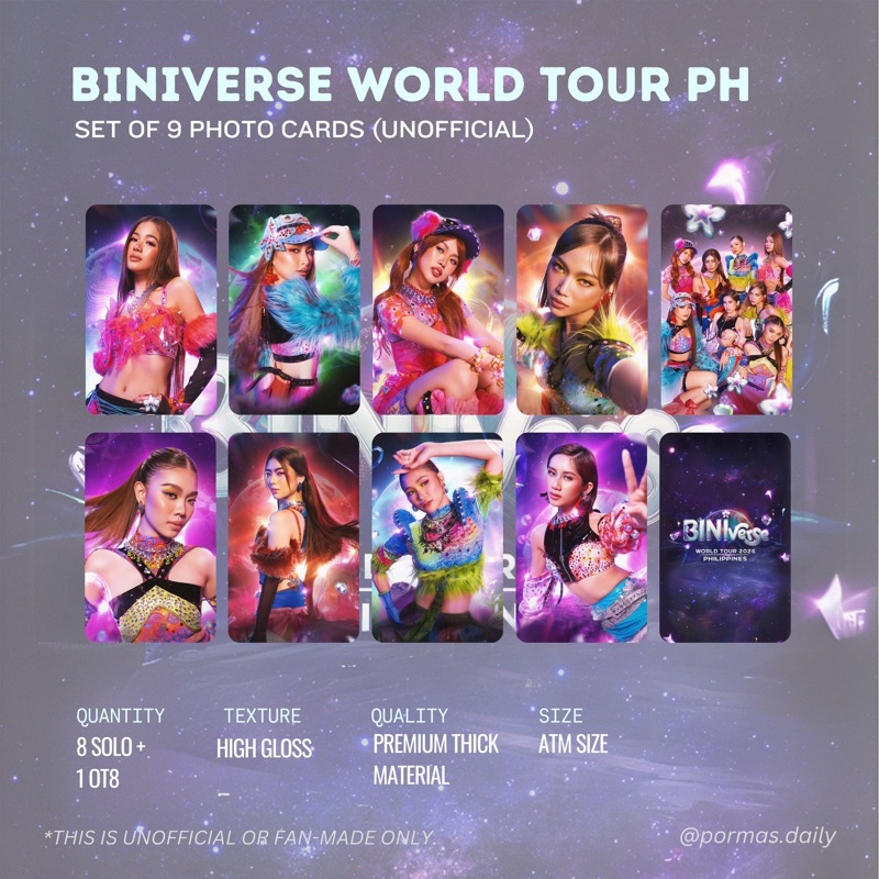 Bini Concert Merch Photocards (Unofficial) | Shopee Philippines