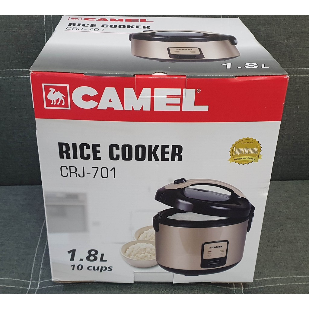 Camel NEW Rice Cooker 1.8L 10 Cups Capacity Model CRJ-701 Jar Type ...