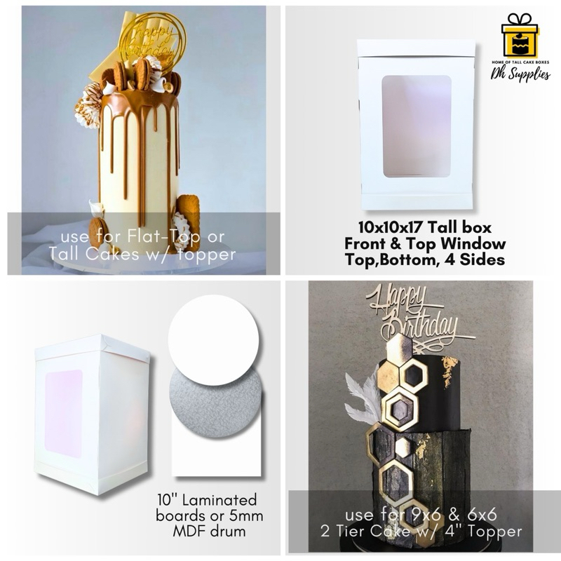 NEW Tall Boxes & Boards Combo 1pc 10x10x17/ 10x10x20 | Shopee Philippines