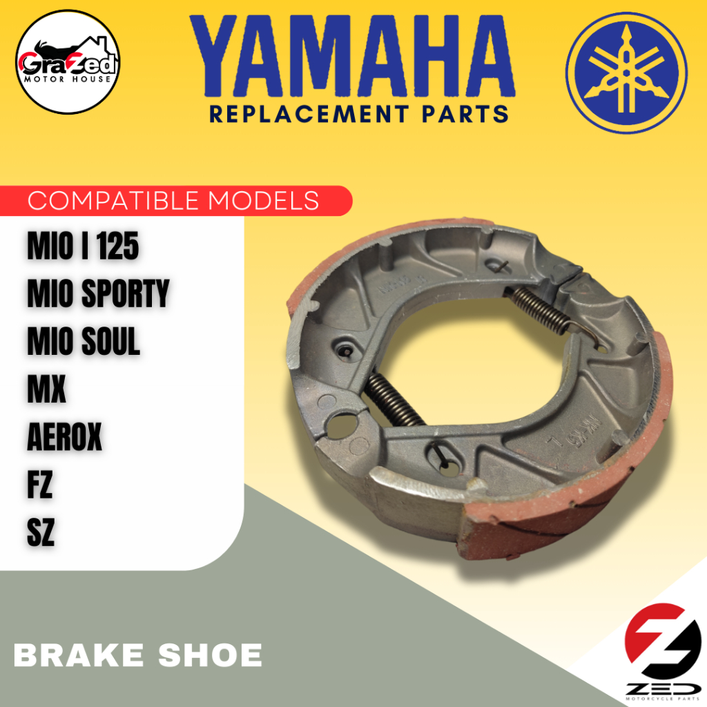 BRAKE SHOE for Yamaha Mio i 125, Sporty, Soul, MX, MXiAerox, FZ, SZ ...