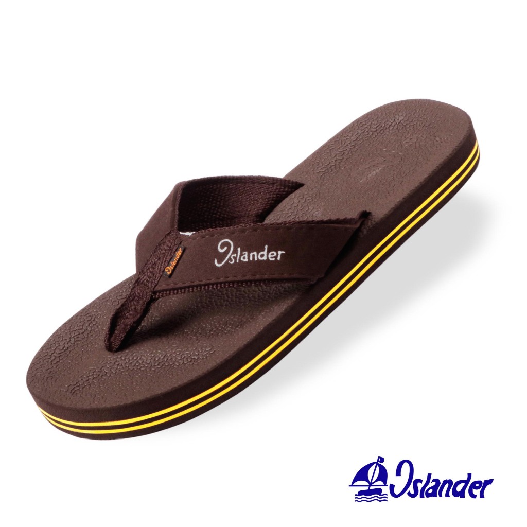 Islander Elite 2410 L (Brown / Yellow) - Unisex Slippers for Men ...