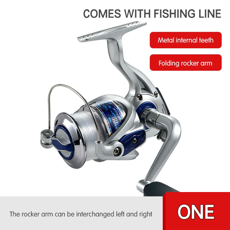 Fishing Gear SL1000-SL5000 Metal Spinning Reel Wheel Fishing Gear 5.5:1 ...