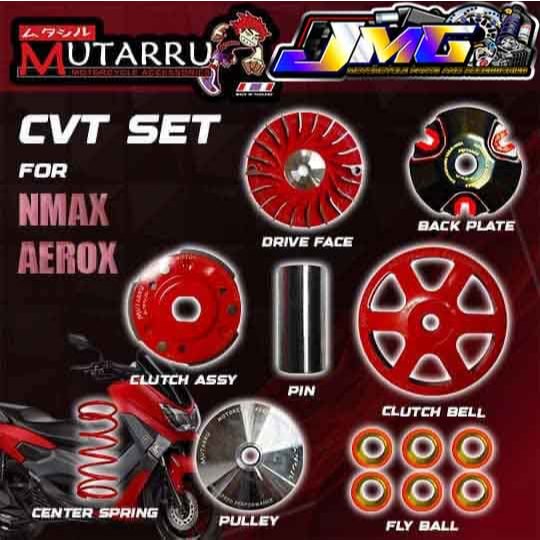MUTARRU YAMAHA NMAX 155 V1 / V2 / AEROX 155 V1 / V2 CVT SET ASSEMBLY | Shopee Philippines