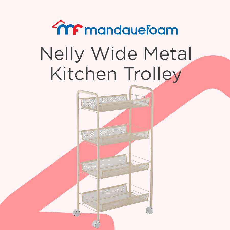 Mandaue Foam Nelly Wide Metal Kitchen Trolley | Shopee Philippines
