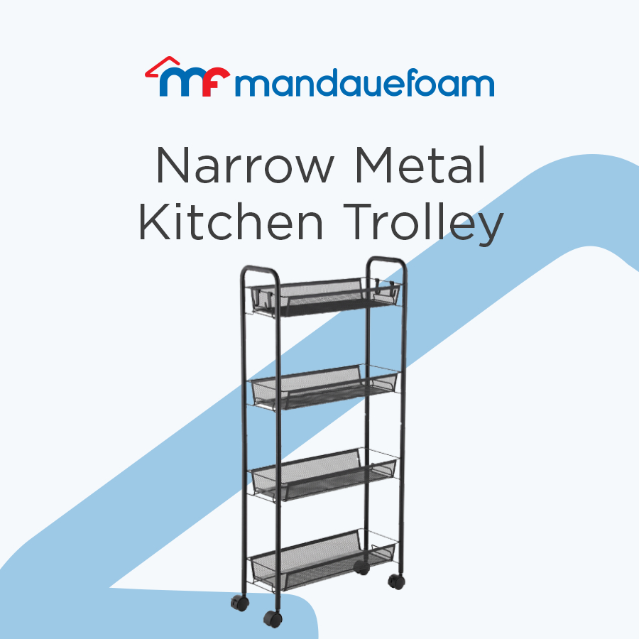 Mandaue Foam Nelly Narrow Metal Kitchen Trolley | Shopee Philippines