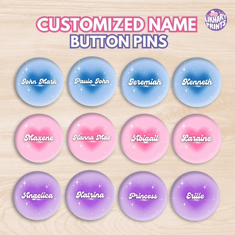 Customized Name Button Pins Badge Pin with Name Gift Ideas Souvenir ...