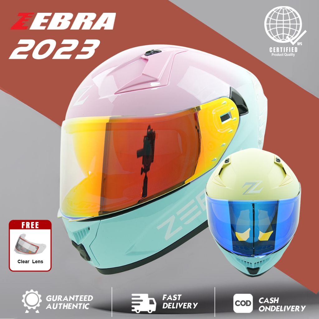 ZEBRA Helmet 2023 PARADIGM Full Face Helmet For Motorcycle Dual Visor ...
