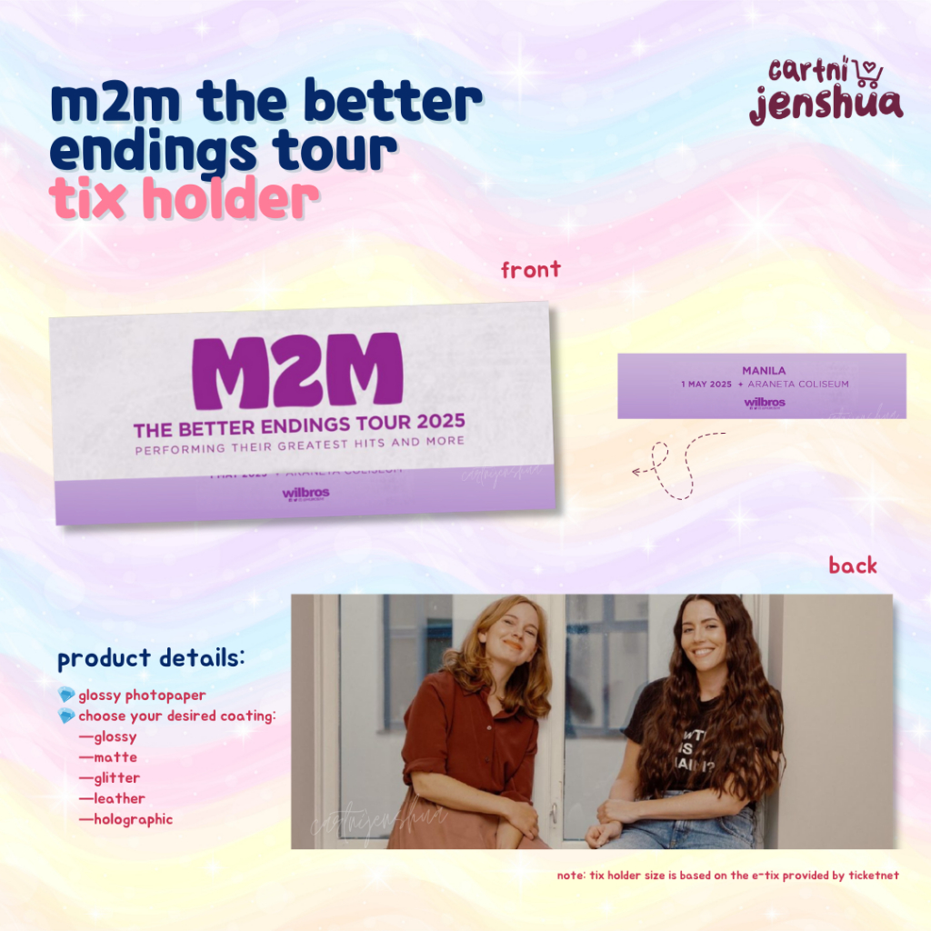 M2M The Better Endings Tour Manila Ticket Holder Fanmade by ...