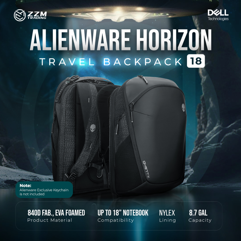 Dell Alienware Horizon Travel Backpack 18 840D fabric, EVA foamed Up to ...