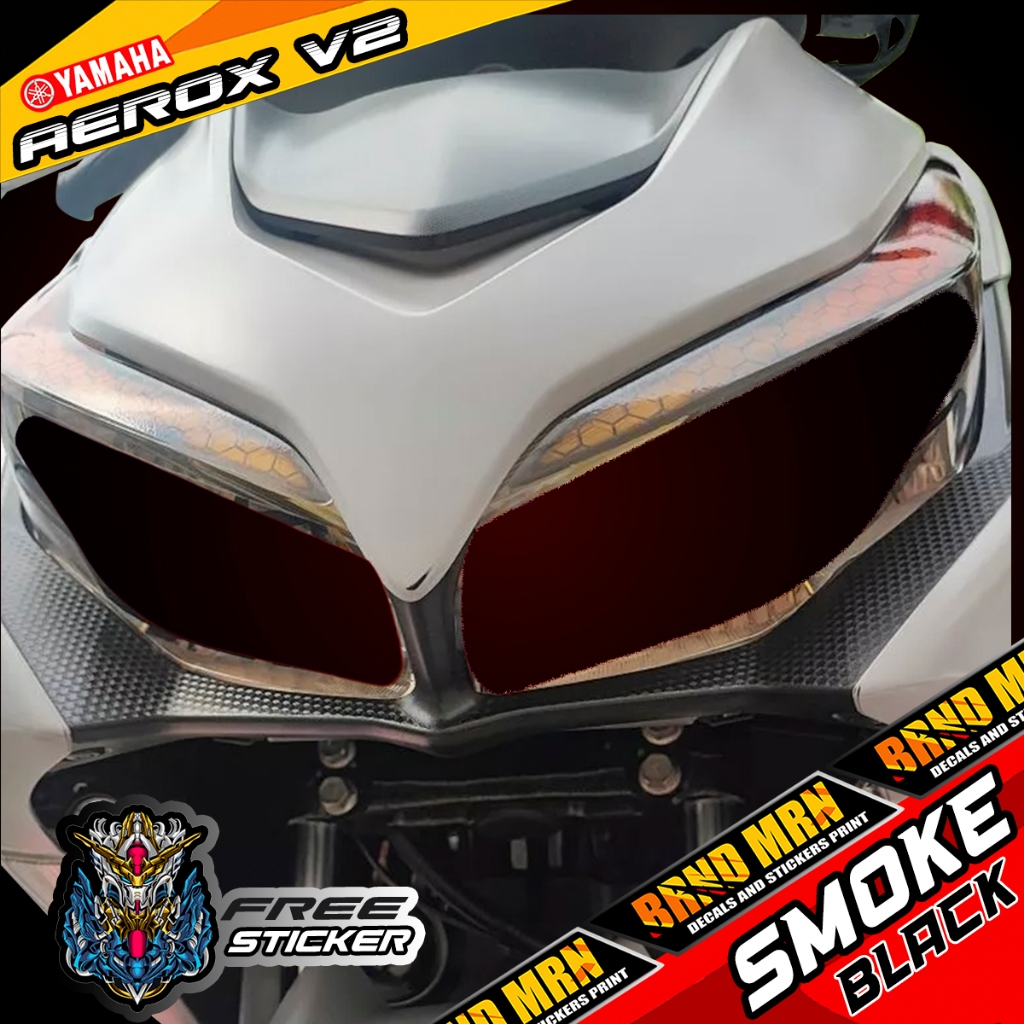 YAMAHA AEROX 155 V2 COLORED FULL WRAP HEADLIGHT DECAL CLEAR STICKER ...