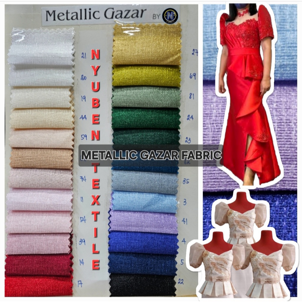 Metallic Gazar Fabric 60" | Shopee Philippines