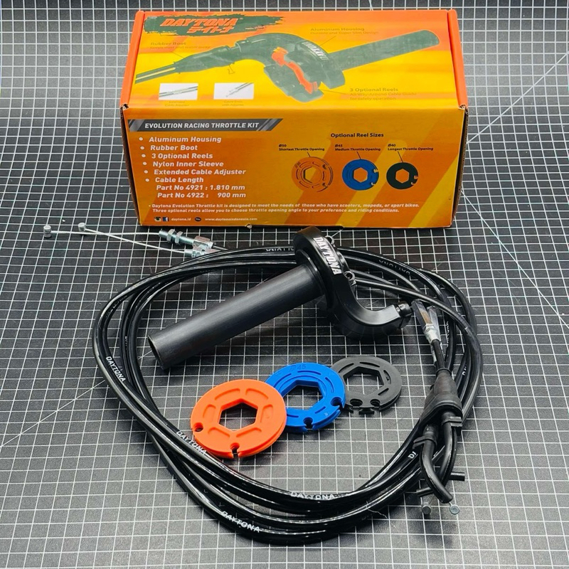 DAYTONA RACING THROTTLE KIT “EVOLUTION” MATIC/SCOOTER WITH LONG&DUAL ...