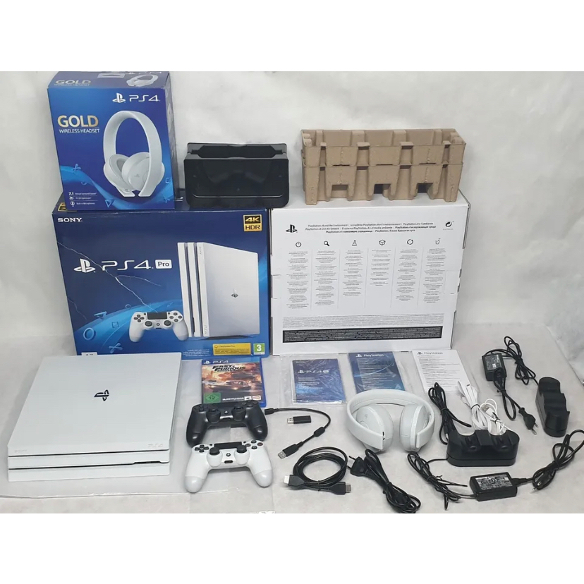 SONY PS4 PLAYSTATION 4 PRO 1TB CONSOLE CUH-7216B GLACIER WHITE 2 ...