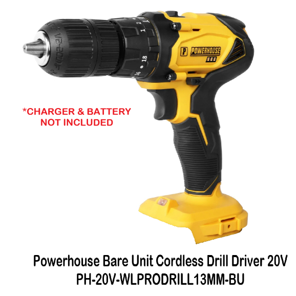 BUILDMATE Powerhouse UNIT/SET Cordless Drill/ Driver 20V 13mm Drill ...