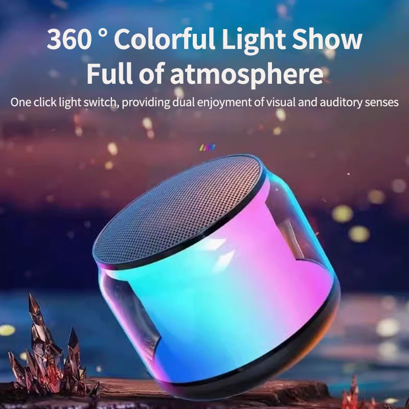 S100 Portable Mini LED Bluetooth Speaker Powerful Sound Bluetooth Dancing Light Mini Speaker ...