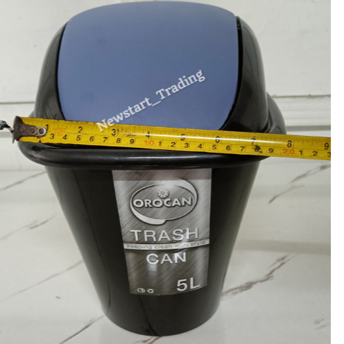 OROCAN Trash Can 5 Liters with swing cover GARBAGE CAN/BASURAHAN#8801 ...