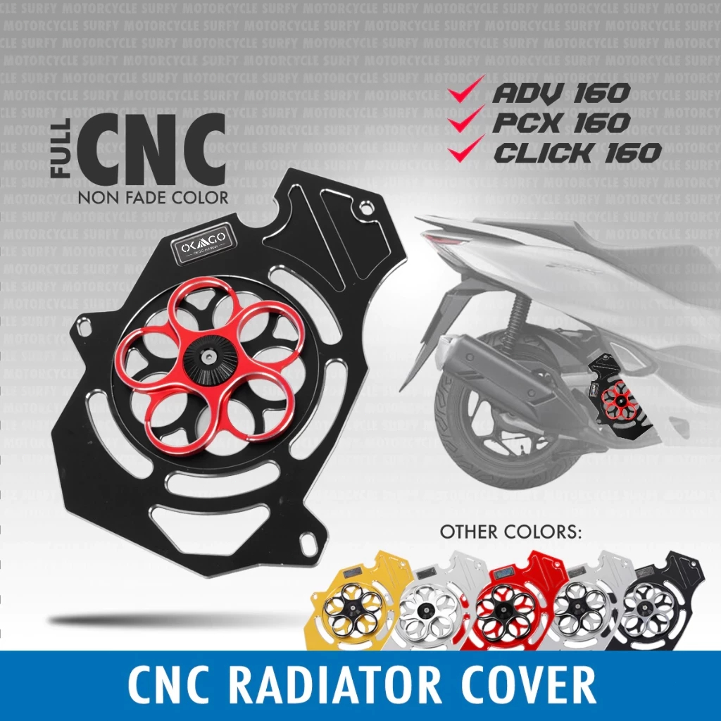 ADV/PCX/Click 160 Radiator Cover CNC-Machined Windmill V2 Design Custom ...