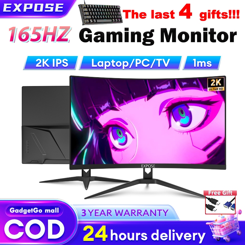Expose Gaming Monitor for PC 27 inch Curved Monitor 165HZ Monitor for ...