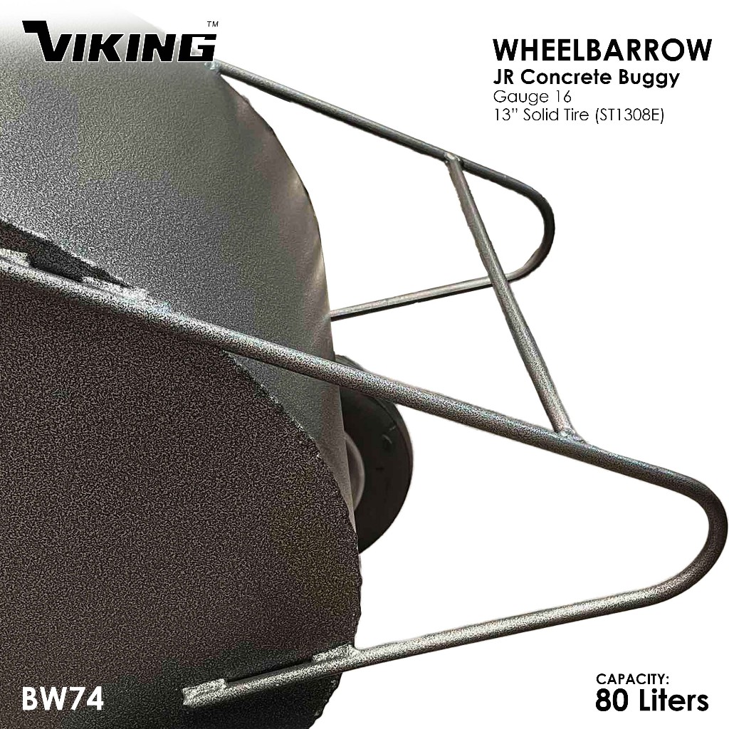 VIKING CONCRETE BUGGY 16ga Wheelbarrow Extra Heavy-Duty Fully Welded ...