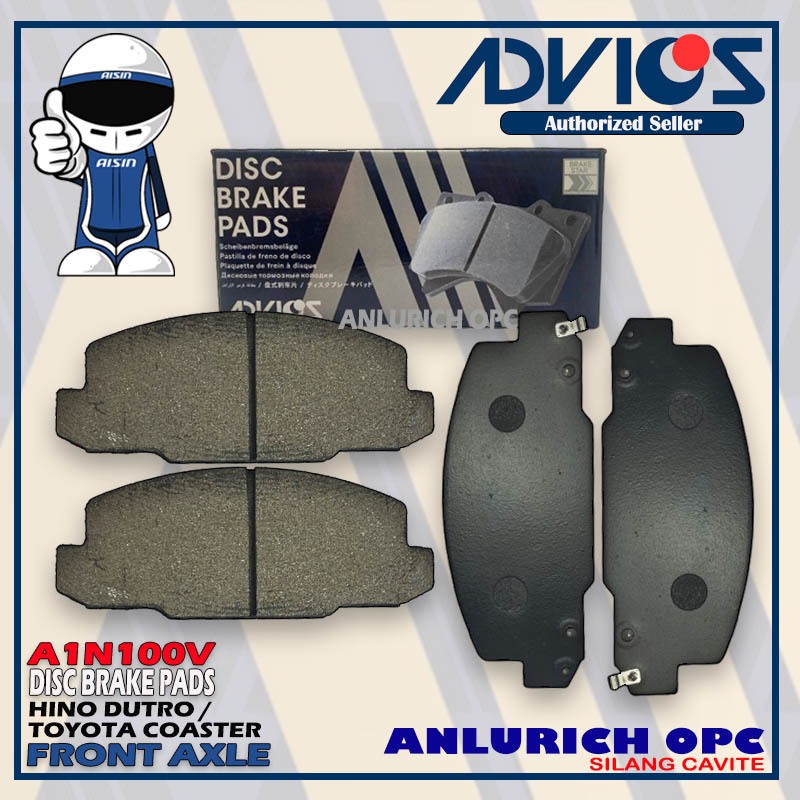 AISIN/ADVICS FRONT DISC BRAKE PADS FOR HINO DUTRO, TOYOTA COASTER XZB51 ...