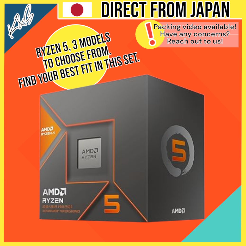 AMD Ryzen 5 Bundle: 8600G, 8500G (with Cooler), 7600X (No Cooler) - 6 Core, 12 Thread AM5 CPU ...