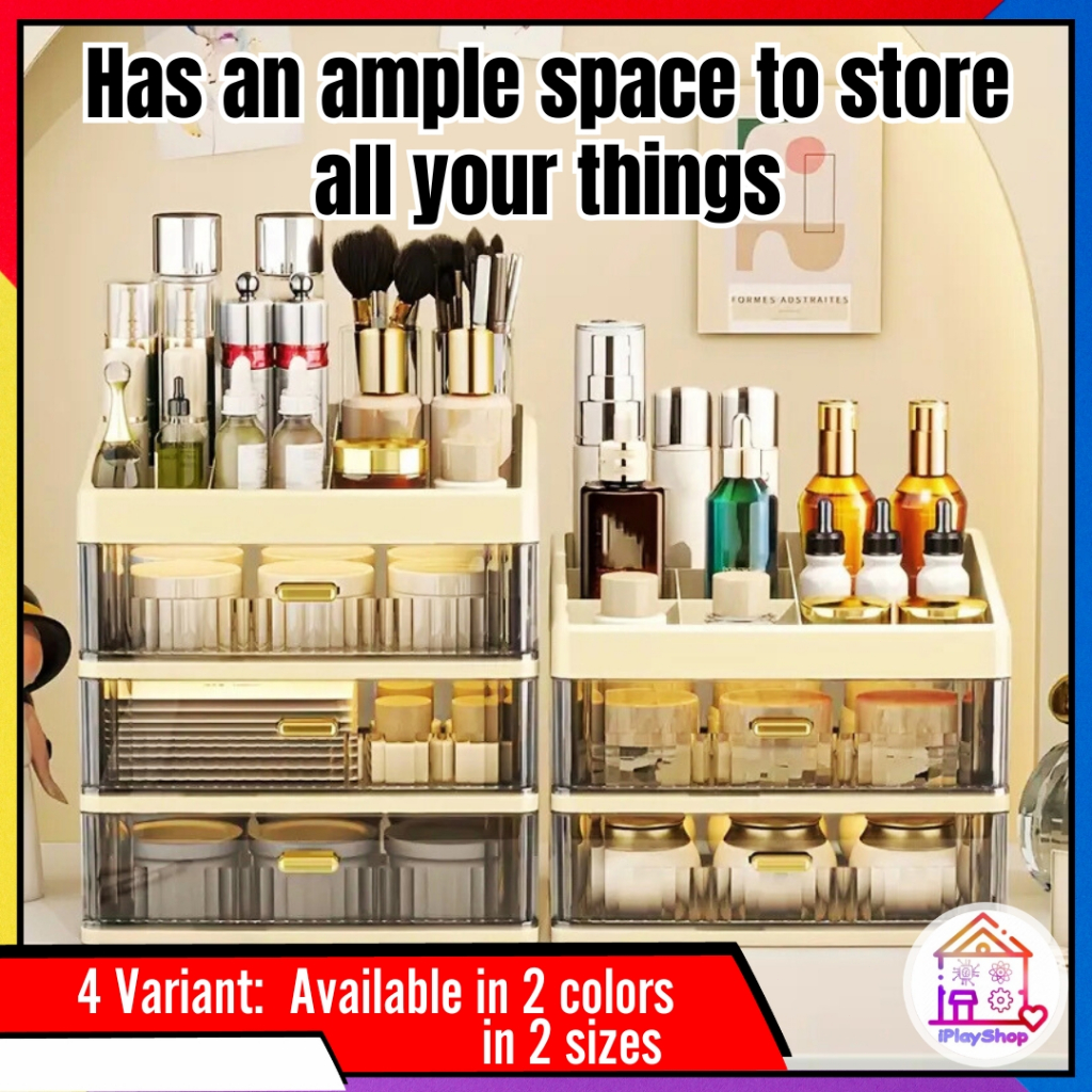 2 Colors Chest Drawers Desktop Storage Cabinet Cosmetic Stationery Desk ...