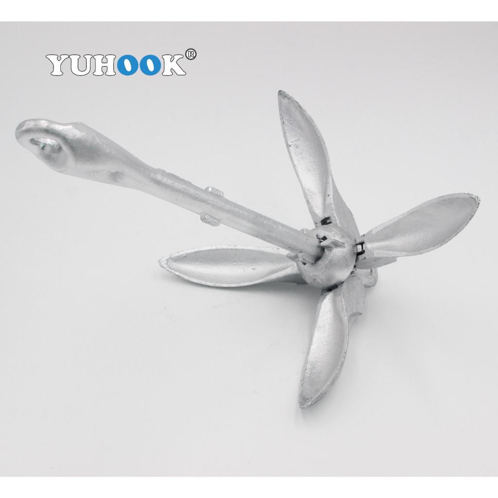 1.5KG Steel Folding Watercraft Anchor Kayak Marine Canoe Boat Grapnel ...