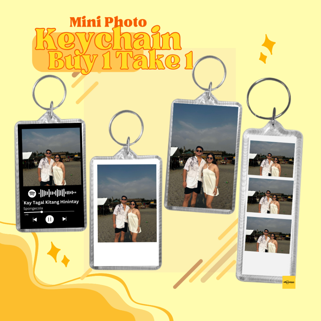 Customized Buy 1 Take 1 Mini Photo Keychain - Back to Back Spotify ...